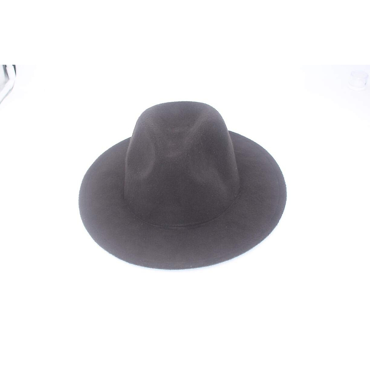 TUPWEL Women's Black Elegant Wide Brim Fedora Flat Panama Hat Cap