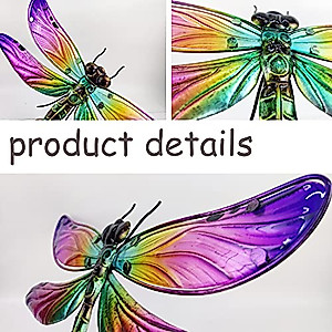 JOYBee Metal Dragonfly Wall Decor Outdoor Garden Fence Art,Hanging Decorations for Living Room, Bedroom
