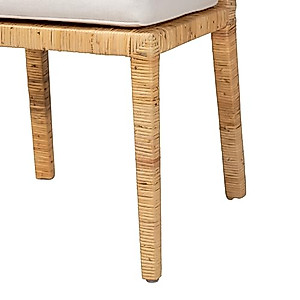 bali & pari Sofia Natural Rattan Dining Chair, One Size