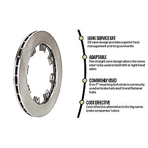 Pro-Lite Vented Brake Rotor, 11.75x.81 Inch w/Grand National Seal