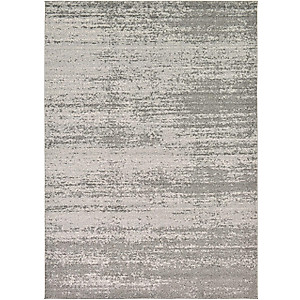 Unique Loom Del Mar Collection Area Rug - Lucille (7' 1" x 10' Rectangle, Gray/ Ivory)