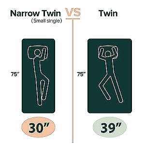 ZINUS 6 Inch Foam and Spring Mattress, CertiPUR-US Certified Foams,Mattress-in-a-Box, Narrow Twin, off white