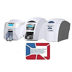 Magicard 300 Printer MC300YMCKO Color Ribbon - YMCKO - 300 Prints with Bodno Premium CR80 30 Mil Graphic Quality PVC Cards - Qty 300