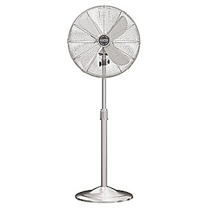Hunter Classic S16 Oscillating Standing Fan Adjustable Height 16 Inch, 3 Speeds, Brushed Nickel, 97317