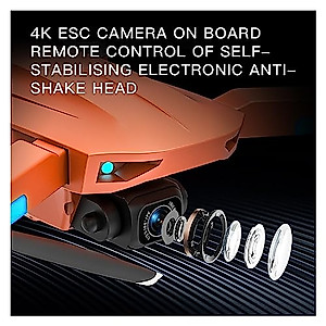 OZLIKA L700 GPS Drone 4K Professional Dual HD Camera Aerial Photography Brushless Motor Foldable Quadcopter RC Distance 1200M (Color : 4K-Orange-Bag)