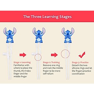 Stitch & Lightning McQueen Chopsticks for Right-handed Children Kids, 2 pairs