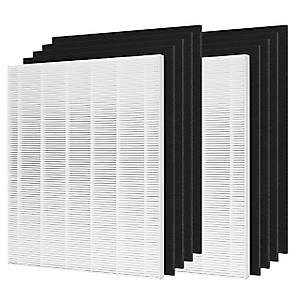 D480 True HEPA Replacement Filter D4, Compatible with D480 Air Purifier, Compare to D4 Filter, 2 H13 Grade True HEPA and 8 Activated Carbon Filters, Item Number 1712-0100-00