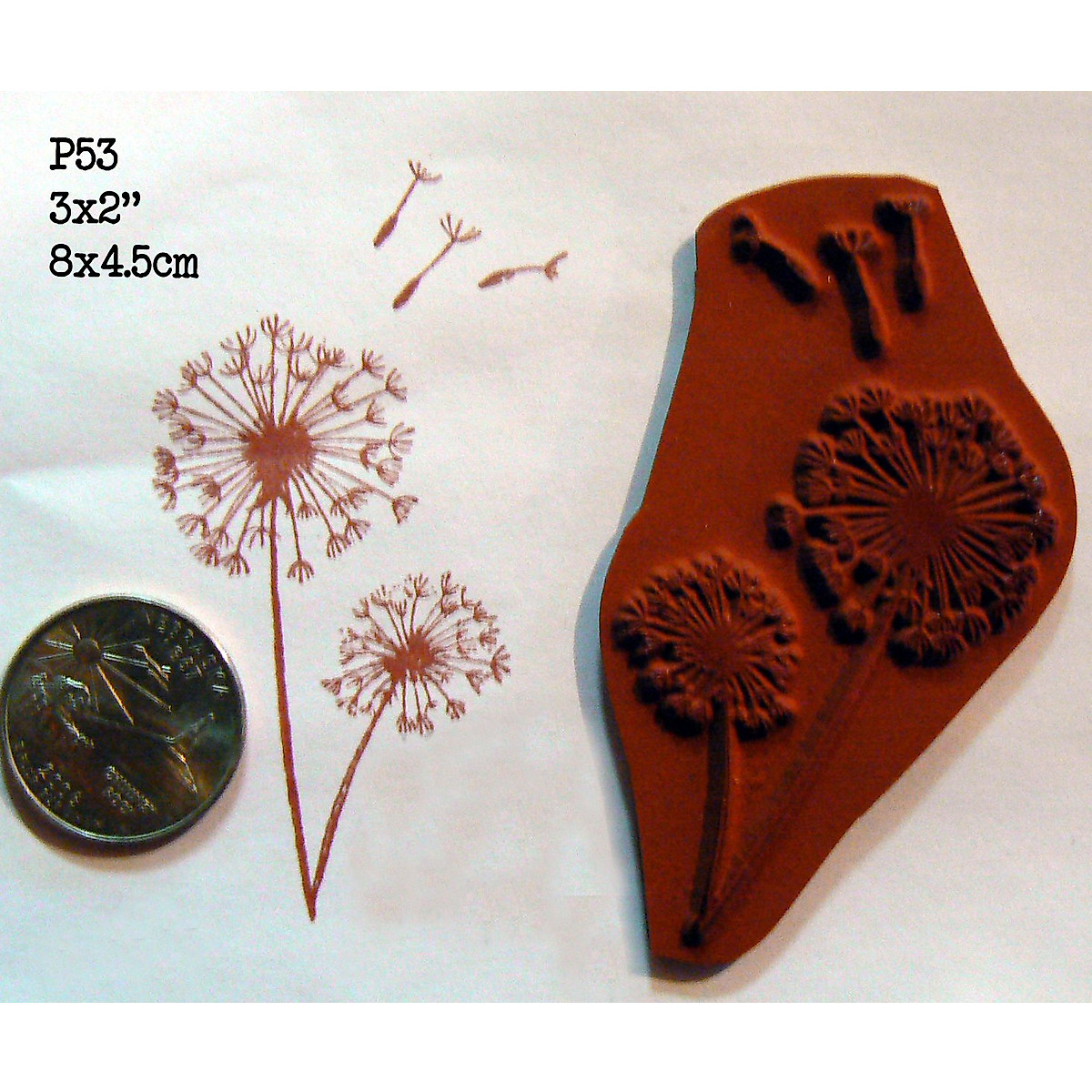 Dandelions Rubber Stamp P53