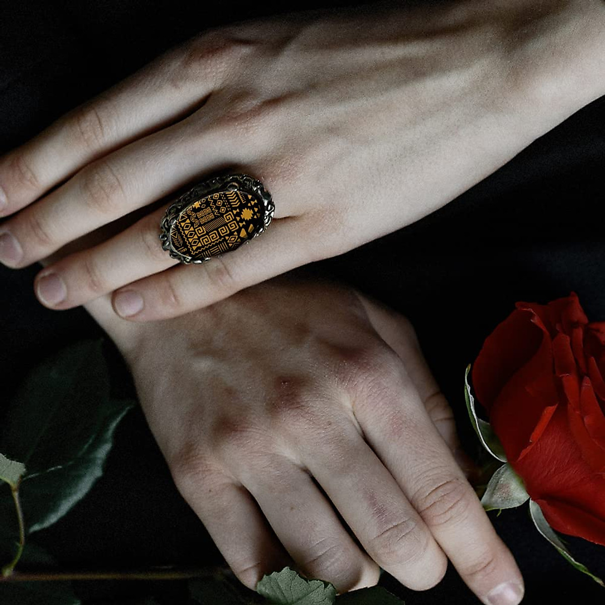 OLYCRAFT 4x5 Inch Tribal Geometric Clay Stencils Tribal Pattern Silk Screen for Polymer Clay Floral Silk Screen Stencils Mesh Transfer Stencils for Polymer Clay Jewelry Making