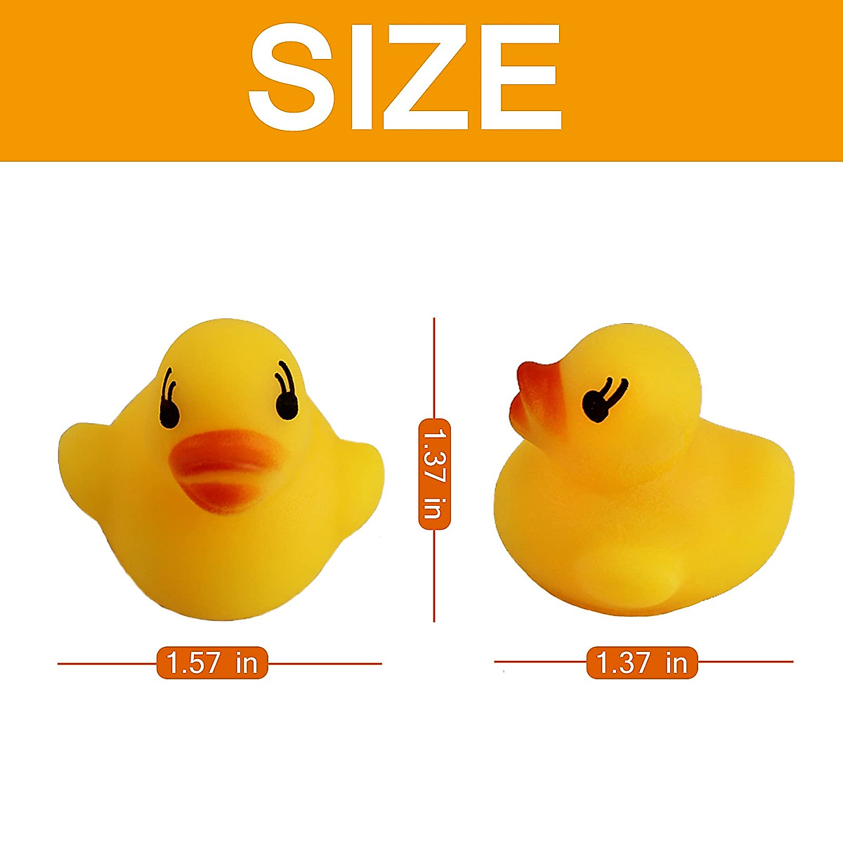 Mini Rubber Ducks,20Pcs Little Rubber Ducks Tiny Baby Shower Rubber Ducks,Squeak Fun Rubber Ducks in Bulk Bath Toy Float Decorations for Shower Birthday Party Favors