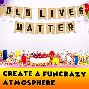 Olde Lives Matter Banner Rustic Bunting Garland Theme Decor for Her Him Women Men Funny Birthday Party 21st 30th 40th 50th 60th 70th 80th Birthday Party Retirement Party Decorations Supplies