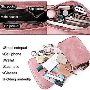 YOUNXSL Handbags and Purses for Women PU Leahter Top-Handle Satchel Braided Tote Fashion Shoulder Bag Pink