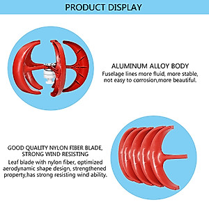 AISINILALAO Efficient and noiseless Vertical Wind Turbine Generator kit,3000W 12V 24V 48V 5 Blades Wind Turbines Generator with MPPT Controller Kit for Home Hybrids Streetlight,48v