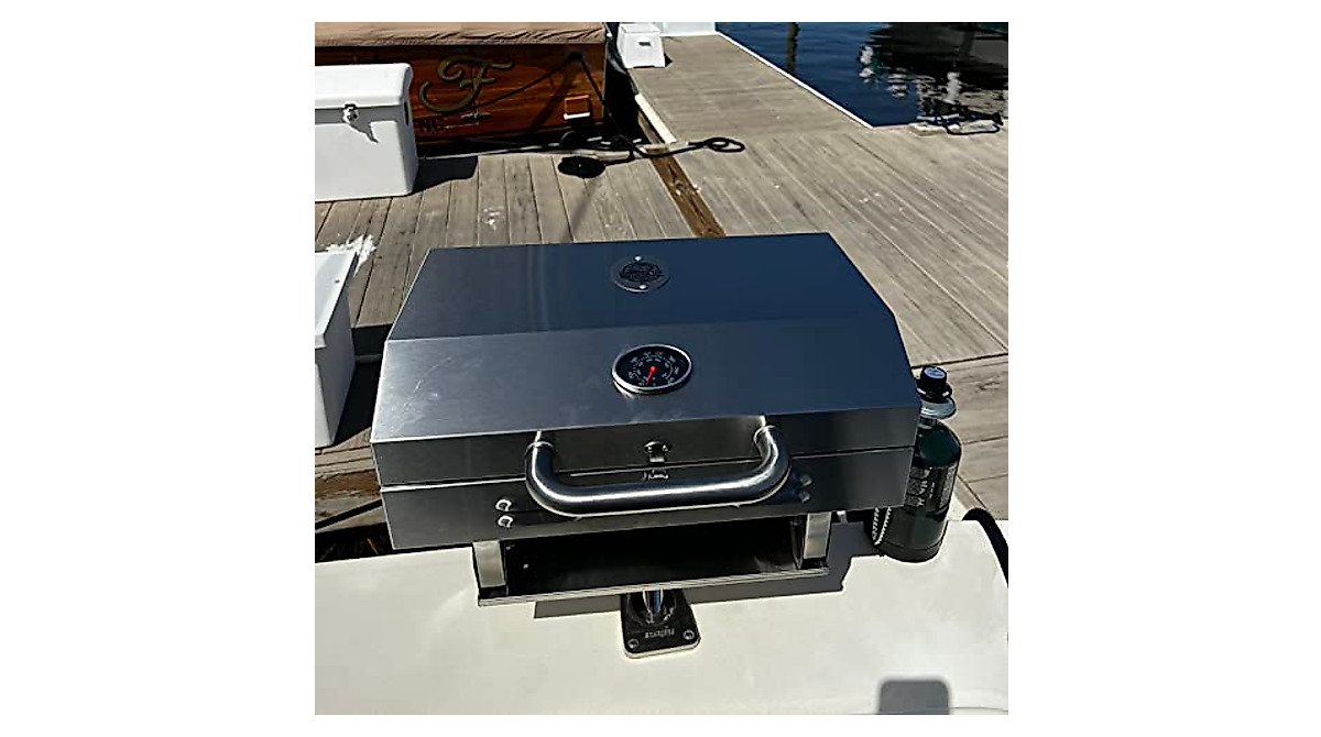 Portable Marine Grill with Mount | Versatile Propane BBQ for Boats ...
