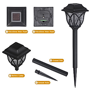 CYANPEX Solar Outdoor Lights, 6 Pack Solar Pathway Lights, LED Decorative Solar Lights Outside Waterproof, Yard, Landscape, Pathways, Walkways and Driveways