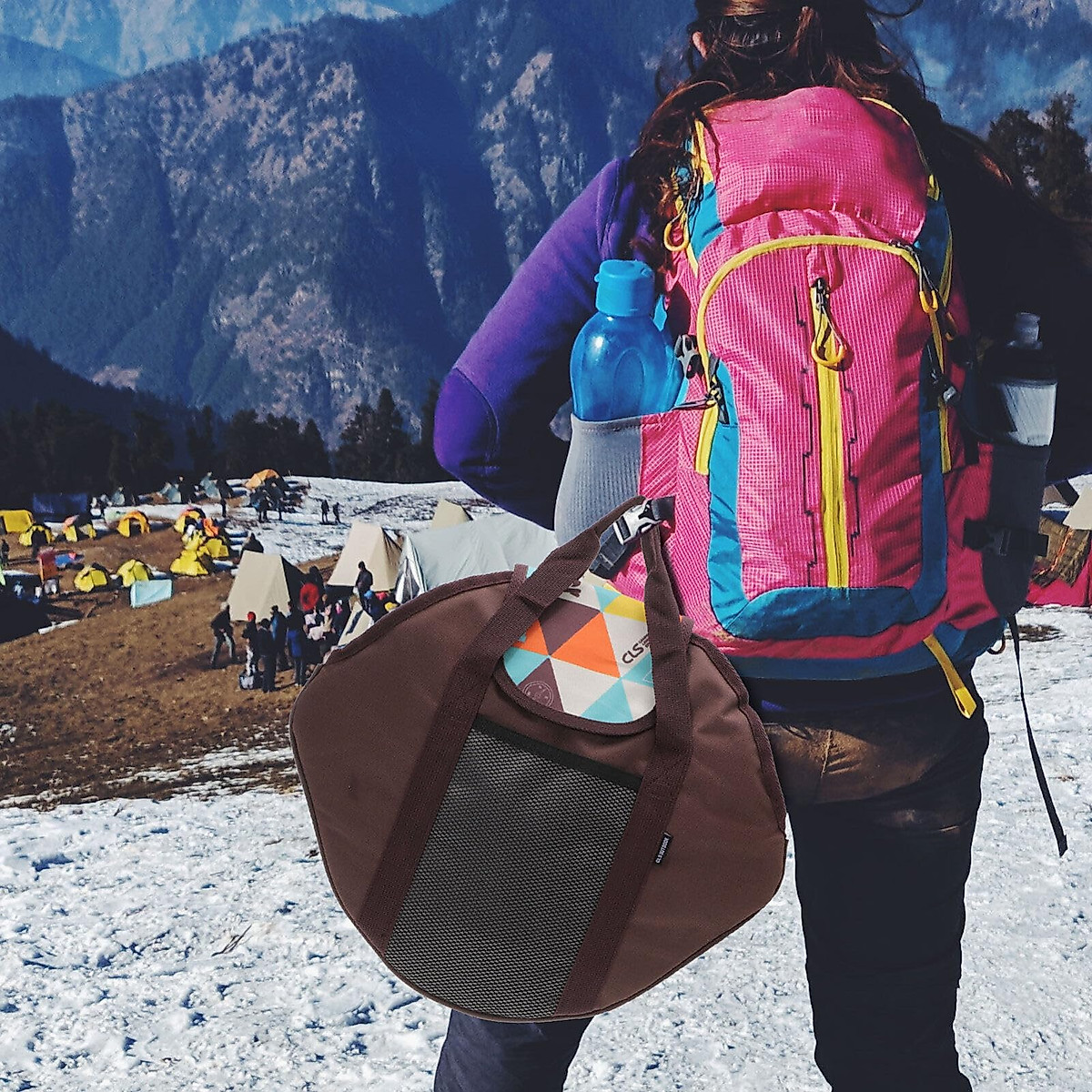 YARNOW Cast Iron Skillet Bag Dutch Oven Bag Heavy Duty Chef Bag for Cast Iron Camping Cookware or Dutch Oven Accessories