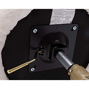 White Desk Chair Fluffy Task Vanity Chair Home Office Chair Adjustable Rolling Swivel Chair with Wheels for Teens Adults Bedroom Study Room, Faux Fur