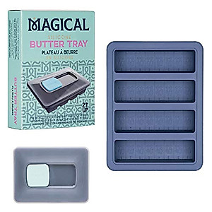 Magical Butter 21UP Silicone Non-Stick Butter Tray -Effortless Butter Making with Precise 8 Tbsp Sticks. Food-Grade, Non-Stick Rectangle Container for Brownies, Homemade Butter, Herbed, Garlic Butter