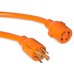 WEN PC3025 250V 30-Amp Generator Power Cord, Orange