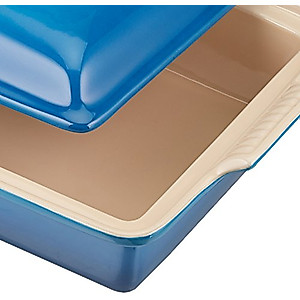 Le Creuset Stoneware Heritage Covered Rectangular Casserole, 4 qt. (12" x 9"), Marseille