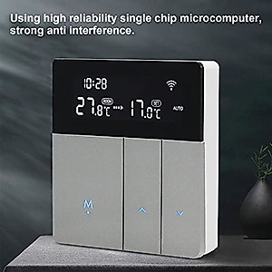 SALUTUY Intelligent Programming Control Thermostat, WiFi Intelligent Temperature Controller APP Voice Control Thermostat Remote Temperature Controller 95-230V(GA Water Heating)