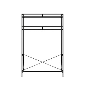 Novogratz Beverly Over-The-Bed Storage for Twin & XL Twin Beds, Black Oak