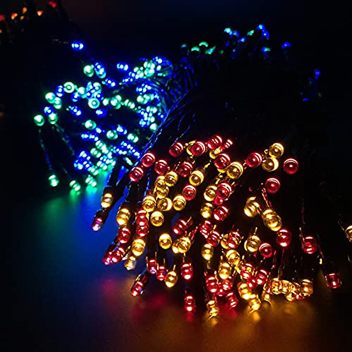 Outdoor lights Outdoor Waterproof Solar Led Tree Small Lanterns Home Decoration Courtyard Balcony Garden Colorful Flashing Lights String Lights (Size : White8 mode 100 lamps 17 meters)