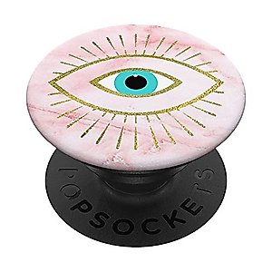 Yellow Evil Eye Pink White PopSockets Swappable PopGrip