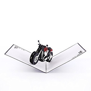 Liif Motorcycle Mania Father's Day Pop Up Card For All Occasions, Birthday, Father's Day Card, Happy Birthday Card For Dad, Boyfriend, Men, Congratulations Card, Retirement Card, Unique Gifts