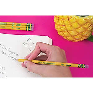Ticonderoga Pencils, Pre-Sharpened, #2 Soft Lead, Yellow Barrel, Box Of 12