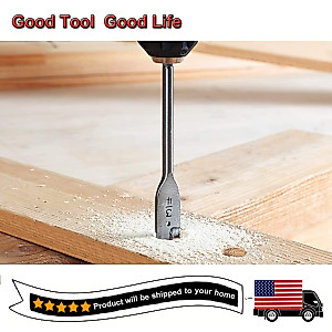 SagaSave 15MM High Carbon Steel Spade Drill Bit,Woodworking Paddle Flat Bit for Wood,Soft & Hardwood,Gypsum Board,Clinker,Foam Box-1PCS Silver