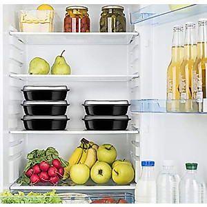 Ez Prepa 15 Pack Plastic Meal Prep Containers - 22 oz Round Food Storage Containers with Snap-On Lids – BPA-Free Reusable Lunch Containers are Freezer, Microwave and Top-Shelf Dishwasher Safe