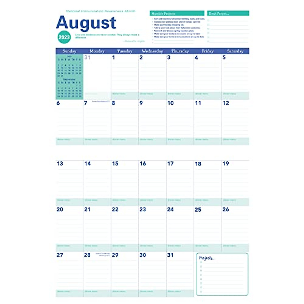 2024 Amy Knapp's Big Grid Family Organizer Wall Calendar: 17-Month Giant Fridge Calendar for Mom with 175+ Stickers (Hanging Family Plan Calendar, Thru December 2024)