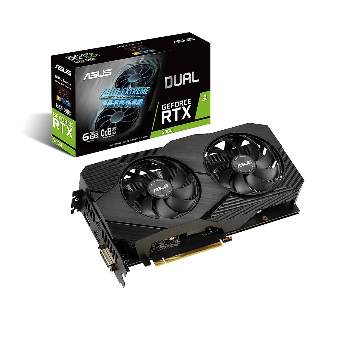 ASUS Dual EVO Gaming GeForce RTX 2060 6GB GDDR6 with The All-New NVIDIA Turing GPU Architecture DUAL-RTX2060-6G-EVO