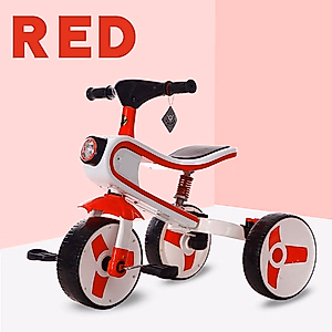 NUBAO Stroller Wagon Tricycle Trike Kids' Tricycle Trikes,Children's Bicycle 3-6 Years Old Folding 2 in 1 Baby Scooter with Music Lights Girl Boy (Color : B) Over 1 Year Old Girl Gifts (Color : B)