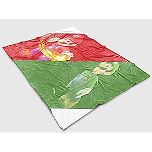 NICHIYOBI Redcap Beard Plumber Bros Game Flannel Blanket Kobayashi Tohru Kanna Lightweight Cozy Throw Blanket Warm Bed Blanket fit Sofa and Couch (05,Medium 60x50in)