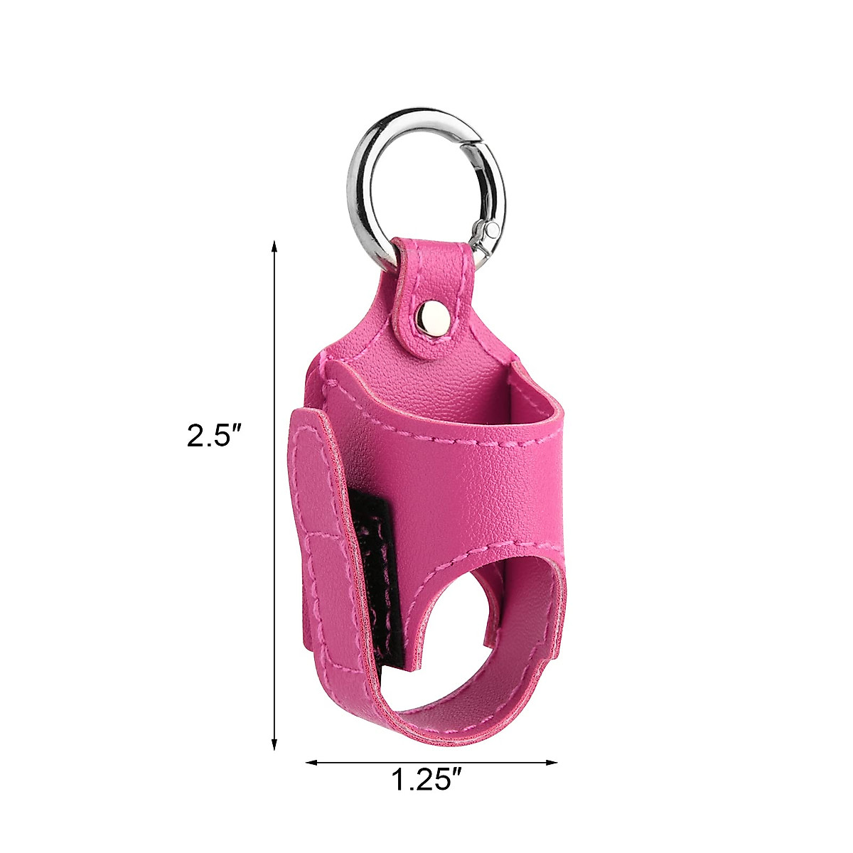 Beautyflier Asthma Inhaler Holder PU Leather Travel Handy Holder for Adults and Kids, Inhaler Not Included (Light Rose Red)