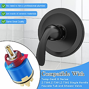 Vayolli RK7300-CART-3P Pressure Balancing Cartridge Replacement,RK7300-CART-3P Shower Cartridge Compatible with Z-7300,Z-7301,Z-7302 Series Single Handle Faucets Tub and Shower Valve (1)