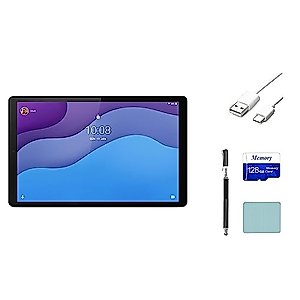 Lenovo Tab M10 10.1" HD (2nd Gen) Touch Tablet, MediaTek Helio P22T, 32GB Storage, 3GB Memory, Wi-Fi, Bluetooth, Grey, Android 10 + Accessories