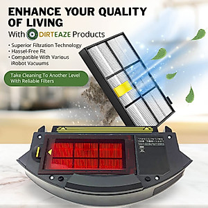 iRobot Roomba 3 High Efficiency HEPA Filters Replacement for Robotic Vacuums Series 805 850 860 861 864 866 870 871 880 890 960 966 980 990 | Compatible Parts Accessories