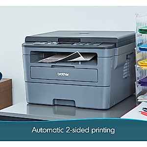 Brother HL-L2390D Wireless All-in-One Monochrome Laser Printer, Black - Print Copy Scan - 32 ppm, 2400 x 600 dpi, 8.5 x 14, Auto 2-Sided Printing, 250-Sheet, Tillsiy