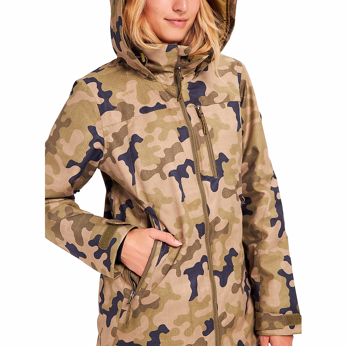 Burton Women's Standard Lelah Jacket, Martini Olive Terra Camo, Medium