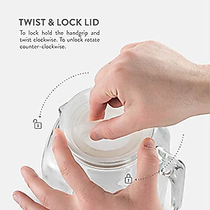 Bormioli Rocco Hermetic Seal Glass Pitcher With Lid and Spout [68 Ounce] Great for Homemade Juice & Cold Tea or for Glass Milk Bottles