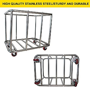 11.35 Bushel Industrial Rolling Laundry Cart,Commercial Laundry Basket Household,Large Heavy Duty Laundry hampers with Wheels,for Hotel/Laundry/School/Home,35.4''Lx25.6''WX31.5''H,400L