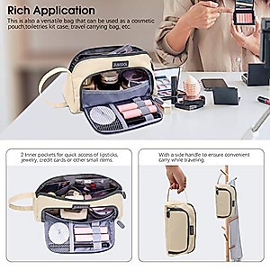 Aiscool Pencil Case Big Capacity Large Pencil Pouch Organizer Pen Bag Holder Stationery Box with Zipper and Compartments 1.5L Storage School Supplies College Office Boys and Girls Adult (Khaki)