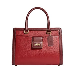 COACH Grace Carryall In Colorblock (Gold/Red Apple Multi)