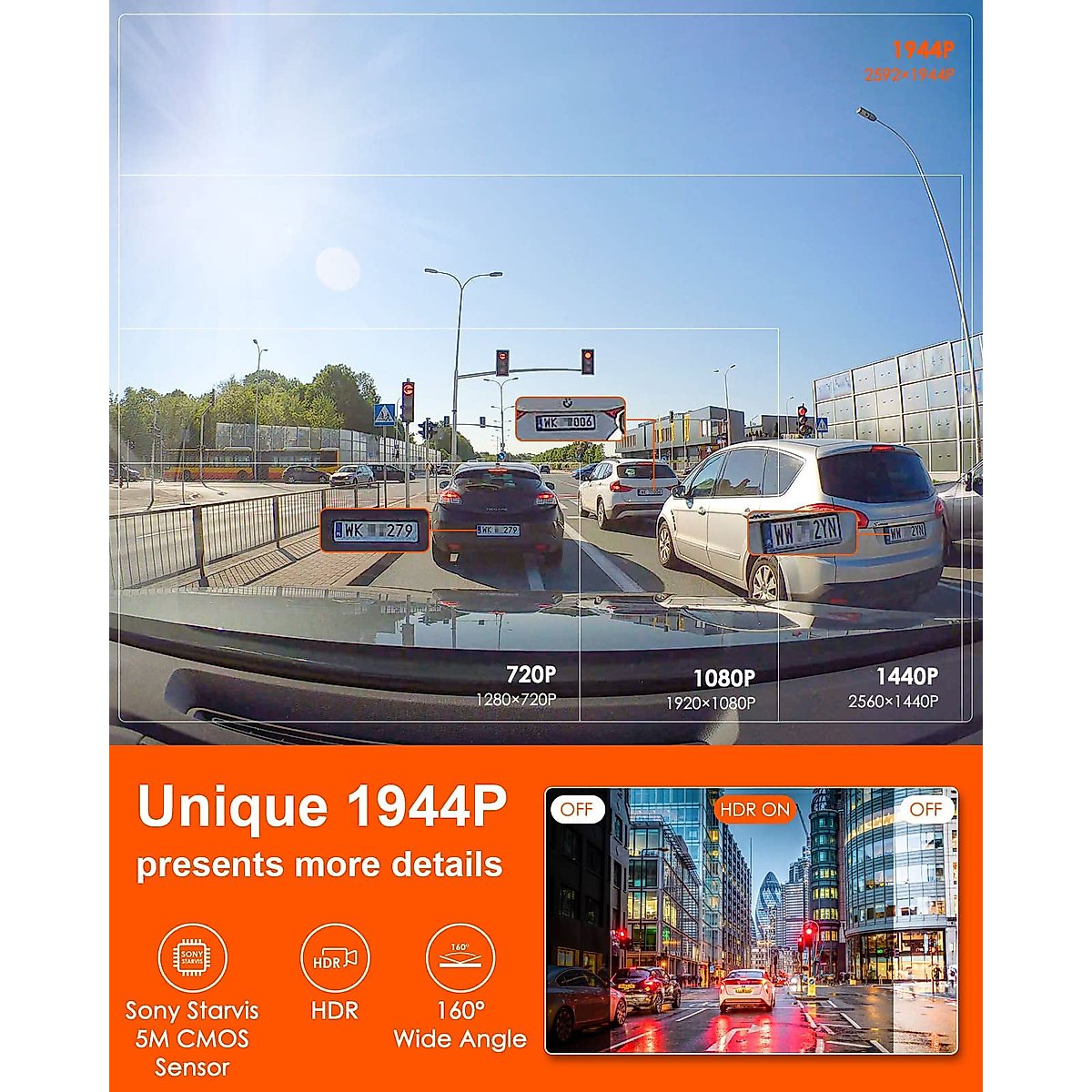 【Bundle: Vantrue E1 Mini GPS Dash Camera+ Type C USB Hardwire Kit】2.7K WiFi Mini Dash Cam with GPS and Speed, Voice Control Front Car Dash Camera, 24 Hours Parking Mode, Night Vision,Motion Detection