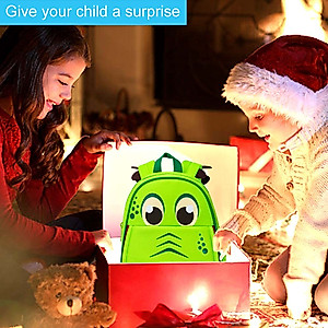 AGSDON Toddler Backpack Leash, 9.5" Safety Harness Dinosaur Bag - Removable Tether