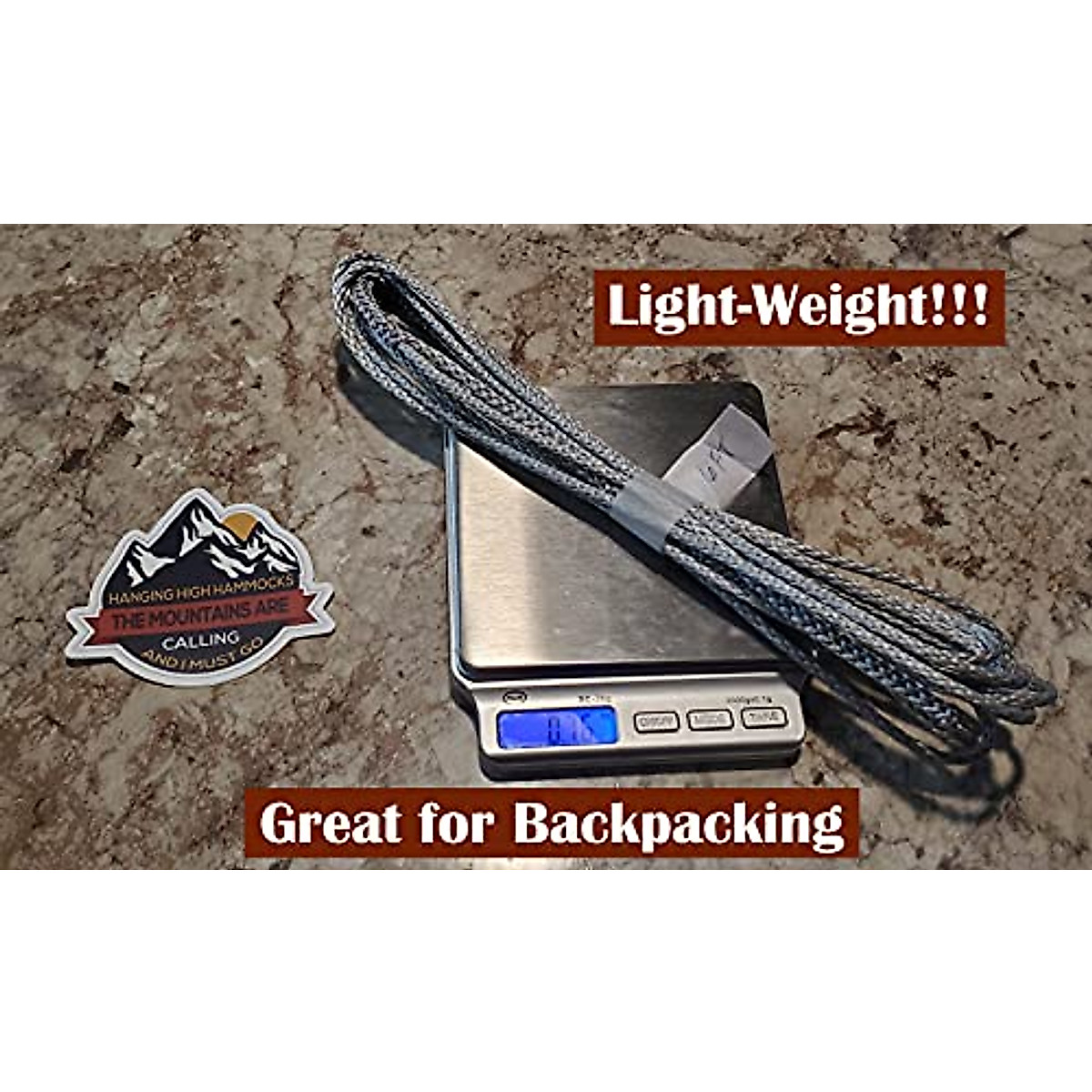 Hanging High Hammocks | Whoopie Slings 6 Foot | Ultralight Amsteel with Free Sticker | Adjustable Suspension System - Beaded