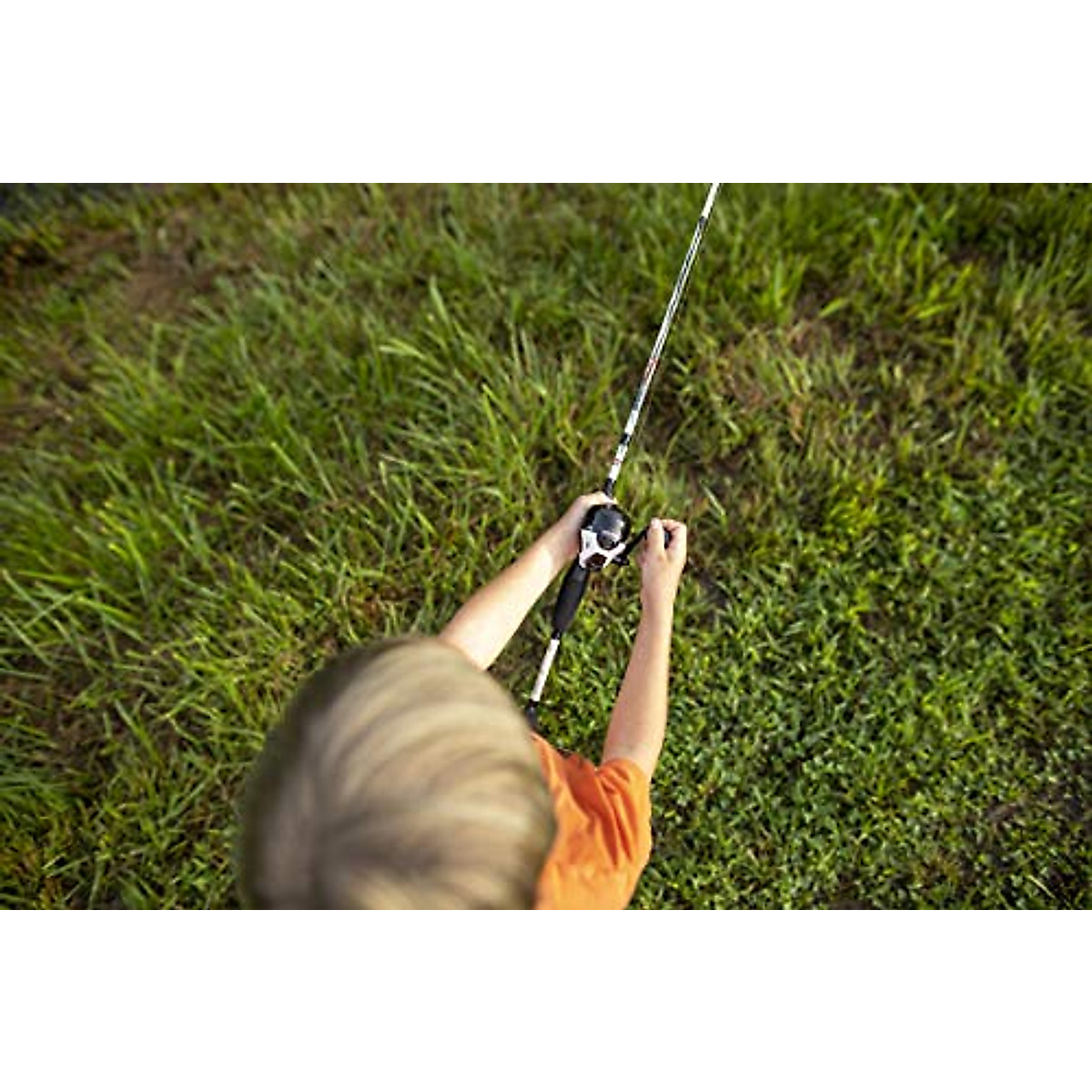 Abu Garcia 5’6" Ike Dude Youth Fishing Rod and Reel Spincast Combo, 2-Piece Rod, Size 6 Reel, Right Handle Position